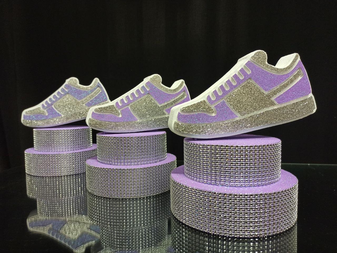 Sneaker Ball Centerpiece, Sneaker Ball Decor, Lavender Sneaker ...