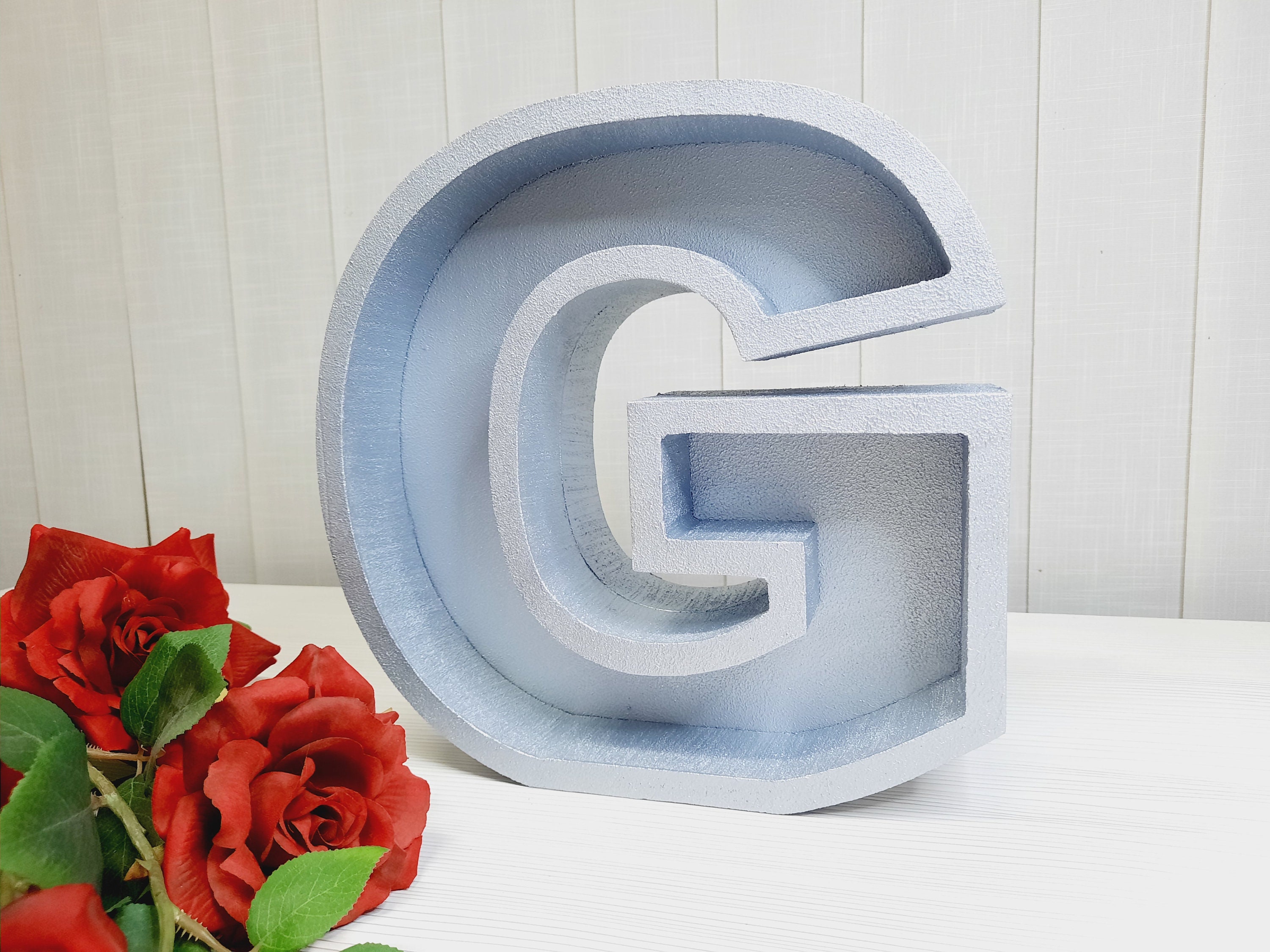 Hollow Styrofoam Fillable Letters, Silver Fillable Letters,empty Heart ...