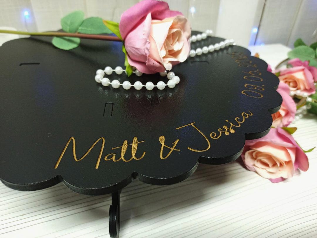 Black Wedding Cake Stand, Personalized Cake Stand, Black Cake Stand ...