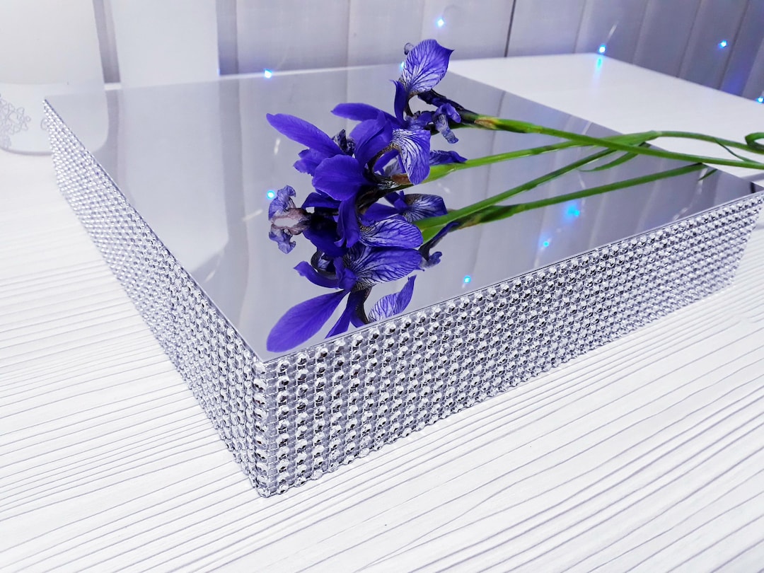 Square Cake Stand, Wedding Cake Stand Square, Silver Square Cake Stand ...