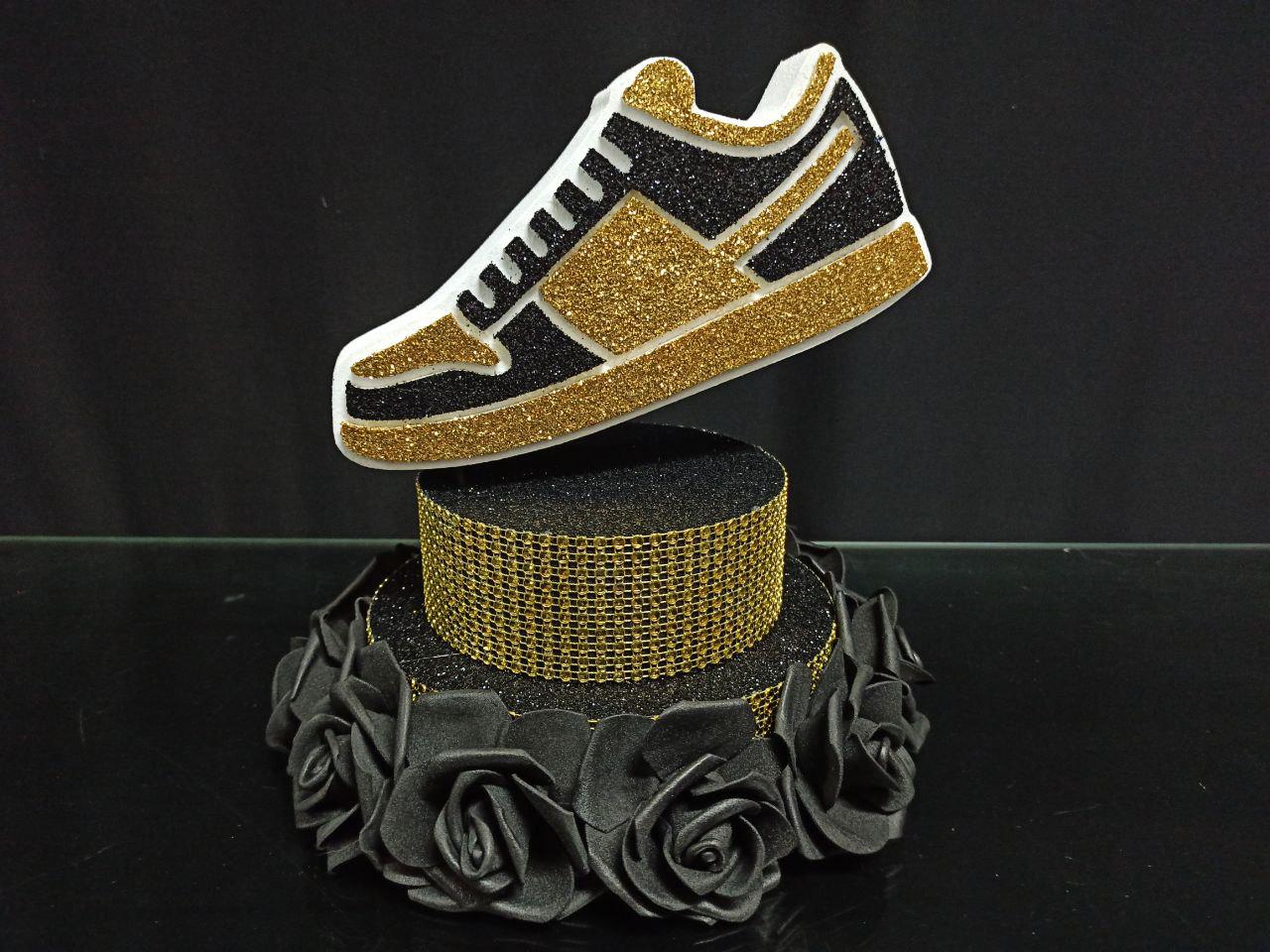 Sneaker Ball Centerpiece With Roses, Royal Blue Sneaker Centerpiece for ...