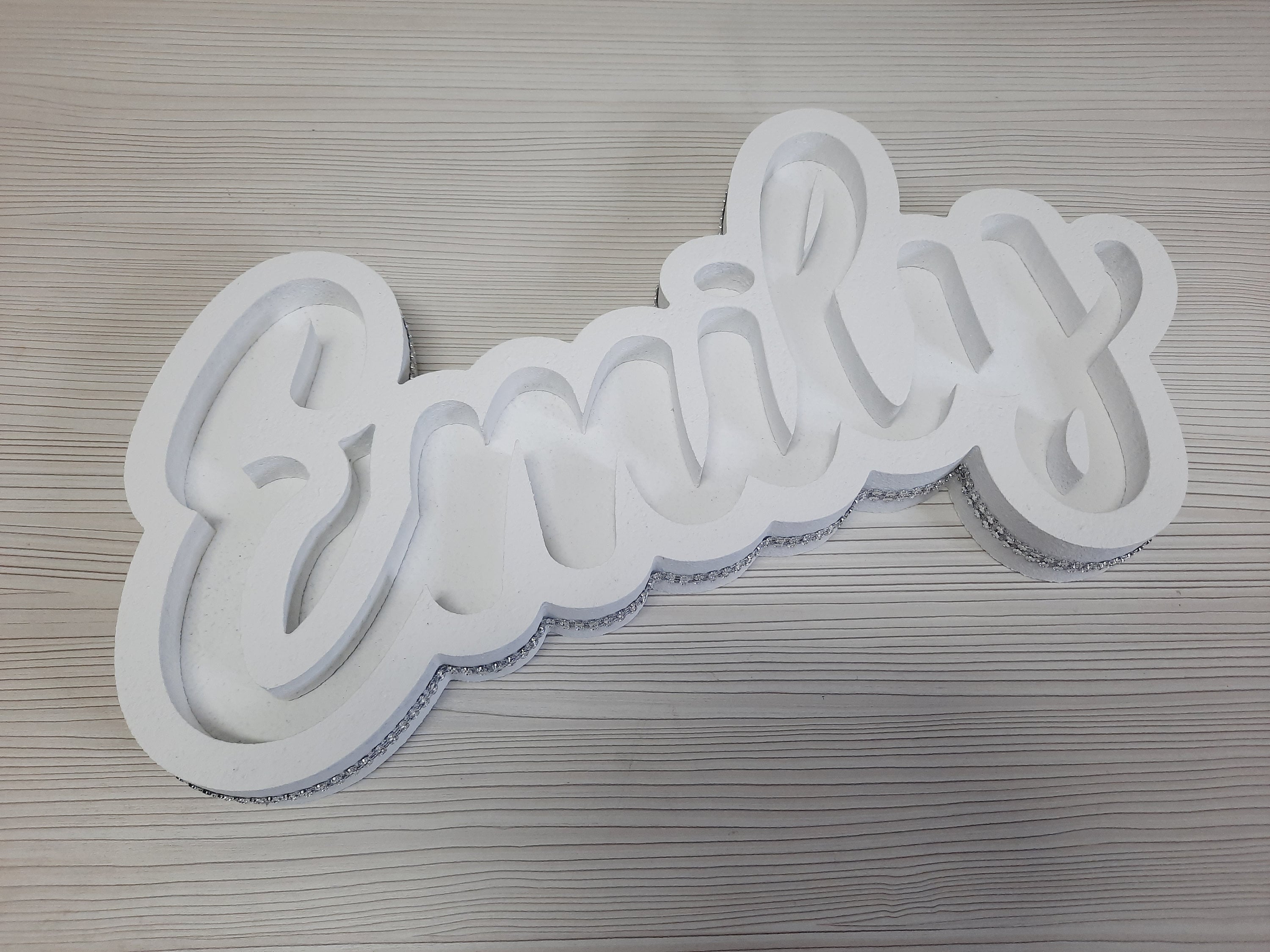 Hollow Styrofoam Fillable Name Silver Fillable Letters Empty - Etsy