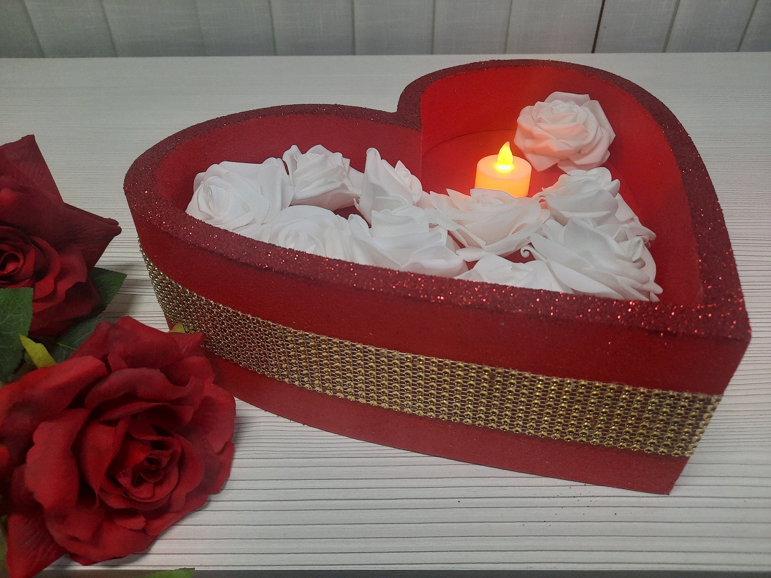 Hollow Styrofoam Fillable Heart, Fillable Heart, Empty Heart Box, Gift ...