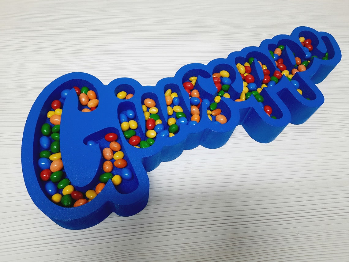 Hollow Styrofoam Fillable Name, Decor Hollow Names, Gift Fill Name Box ...