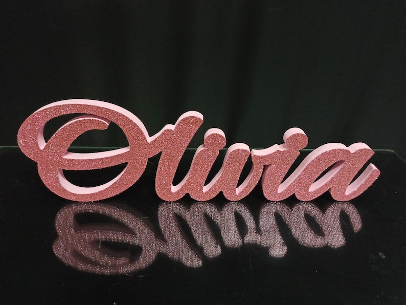 Sweet 16 Name Sign, Pink Foam Name Sign, Quinceanera Centerpiece ...