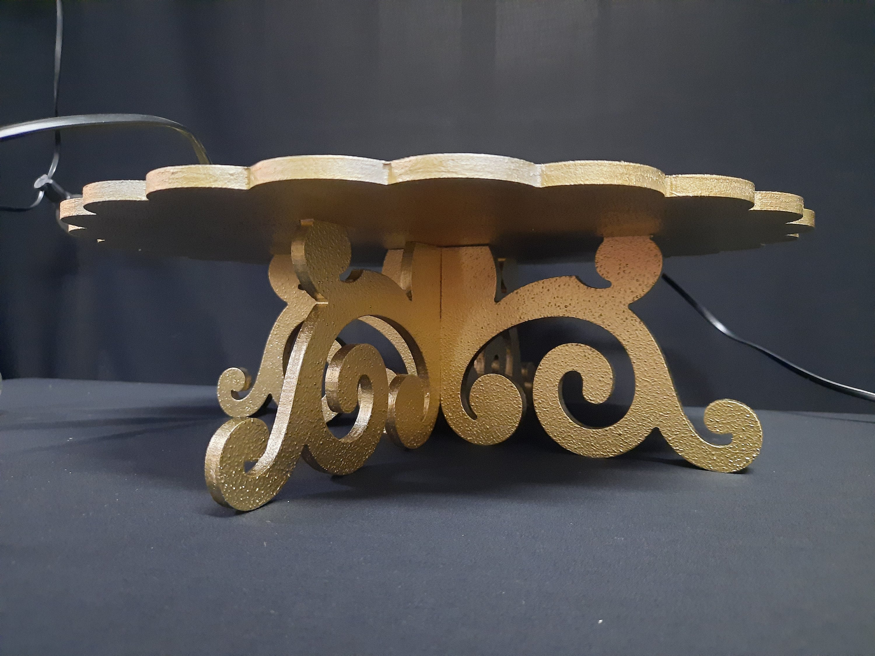 Gold Wedding Cake Stand Gold Cake Stand Wooden Self-assembly - Etsy