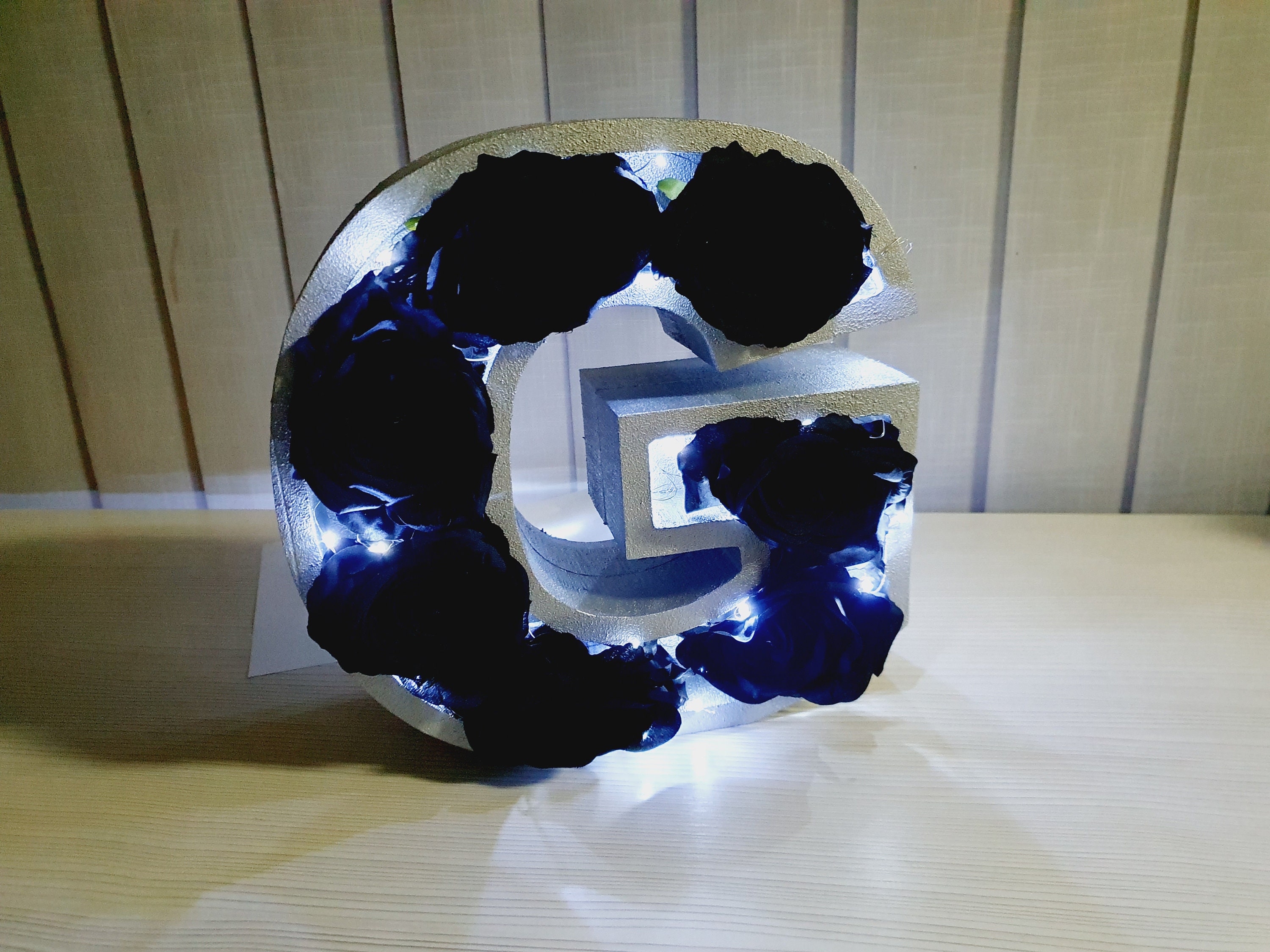 Hollow Styrofoam Fillable Letters Black Roses Gold Fillable - Etsy