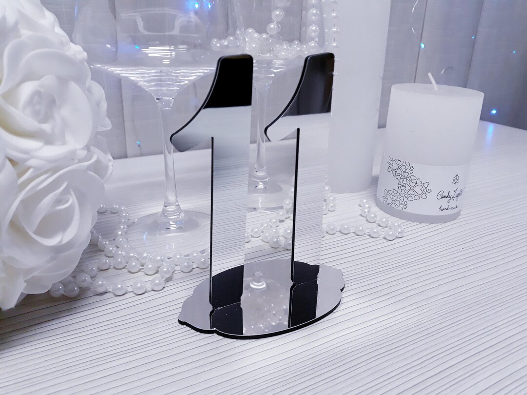 Mirror Table Numbers, Wedding Table Numbers, Wedding Numbers, Table ...