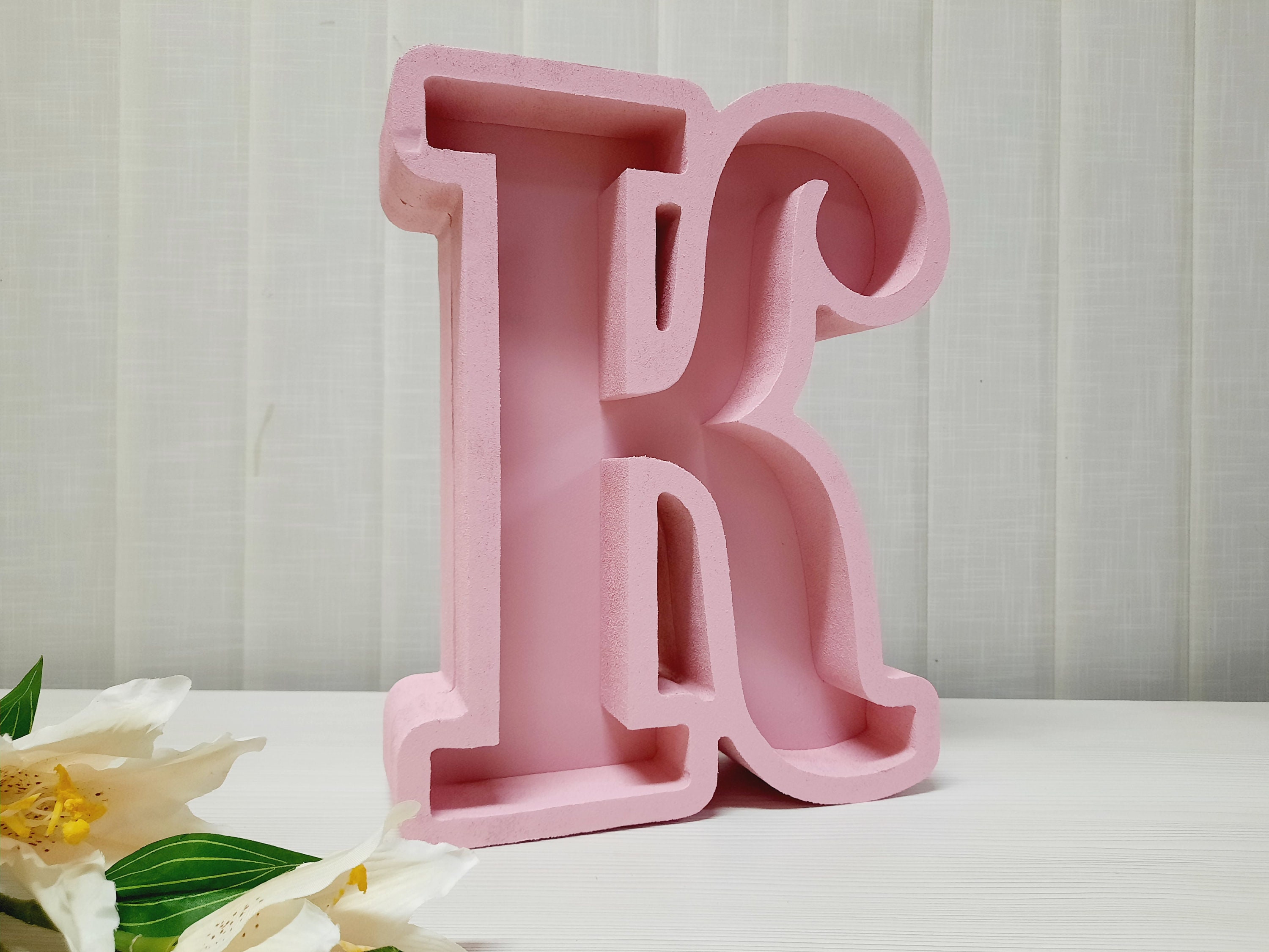 Hollow Styrofoam Fillable Letters, Pink Fillable Letters, Empty Heart ...