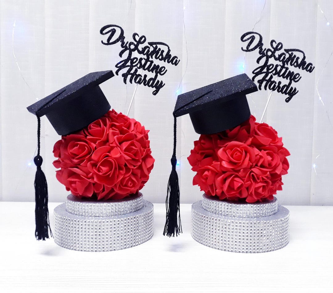 Graduation Centerpieces 2026, Graduation Center Pieces for Table, Red ...