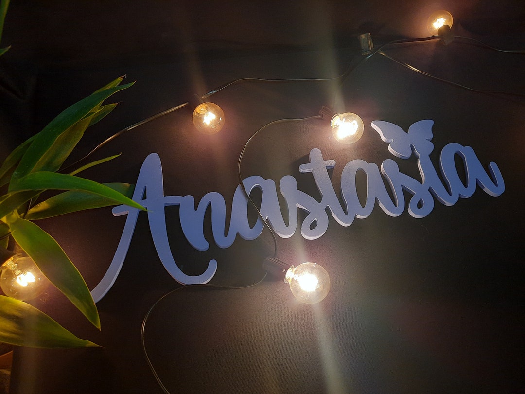 Custom Name Signs, Lavander Baby Name, Personalized Wooden Plaque ...
