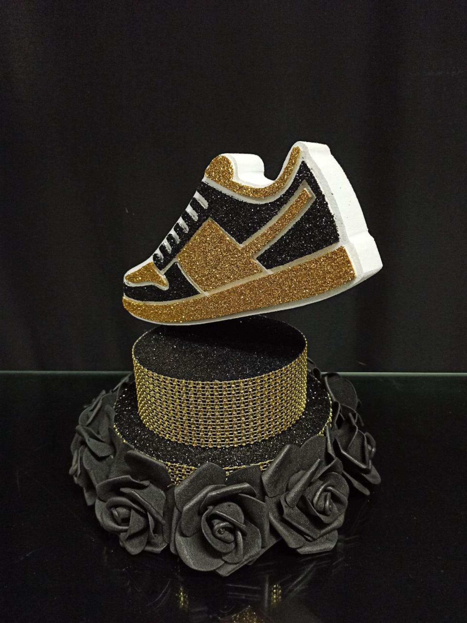 Sneaker Ball Centerpiece With Roses, Royal Blue Sneaker Centerpiece for ...