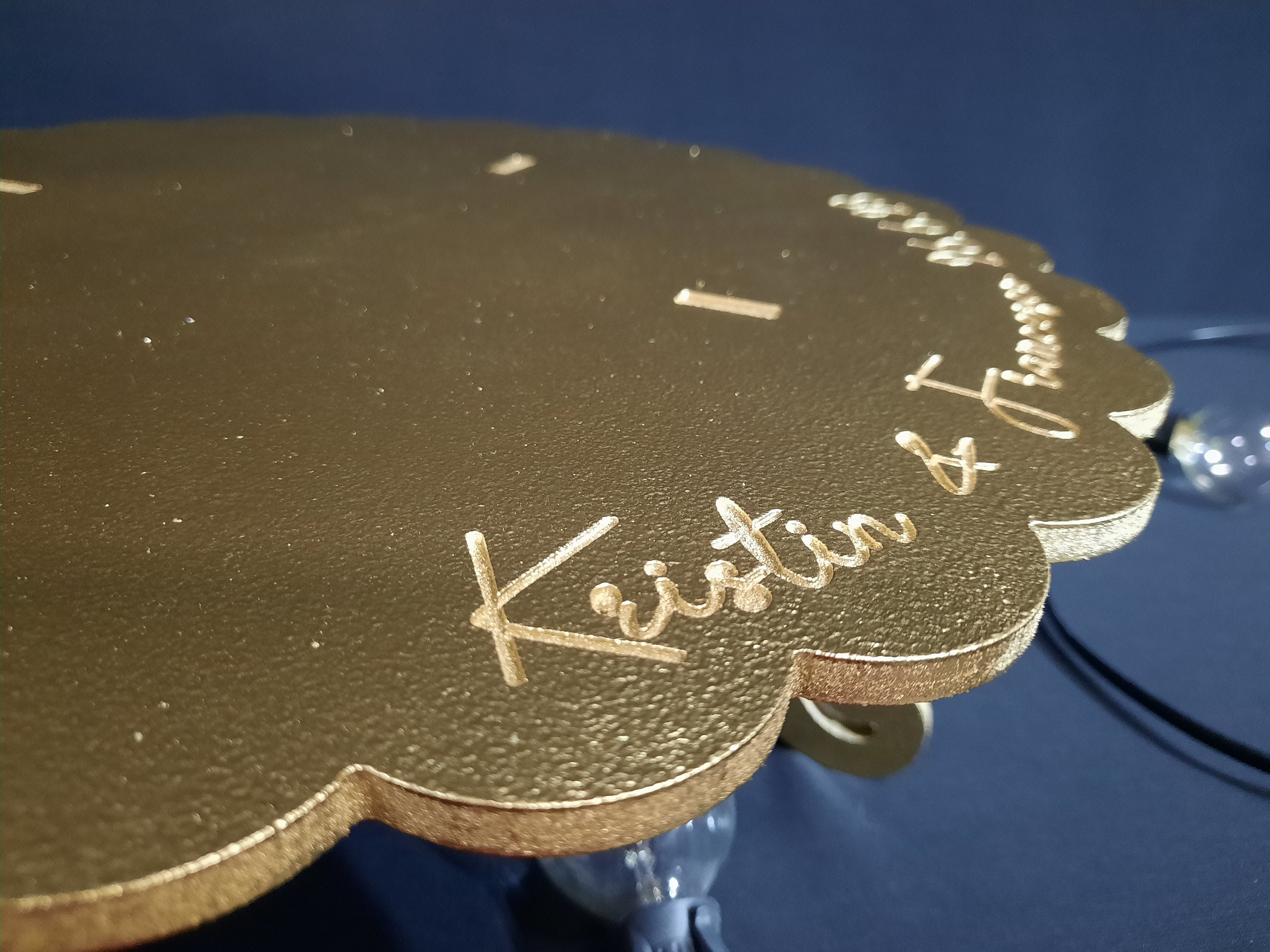 Сustom Wedding Cake Stand, Gold Personalization Cake Stand, Wooden Self ...