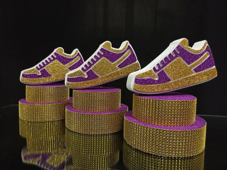 Sneaker Ball Centerpiece, Sneaker Ball Decor, Lavender Sneaker ...