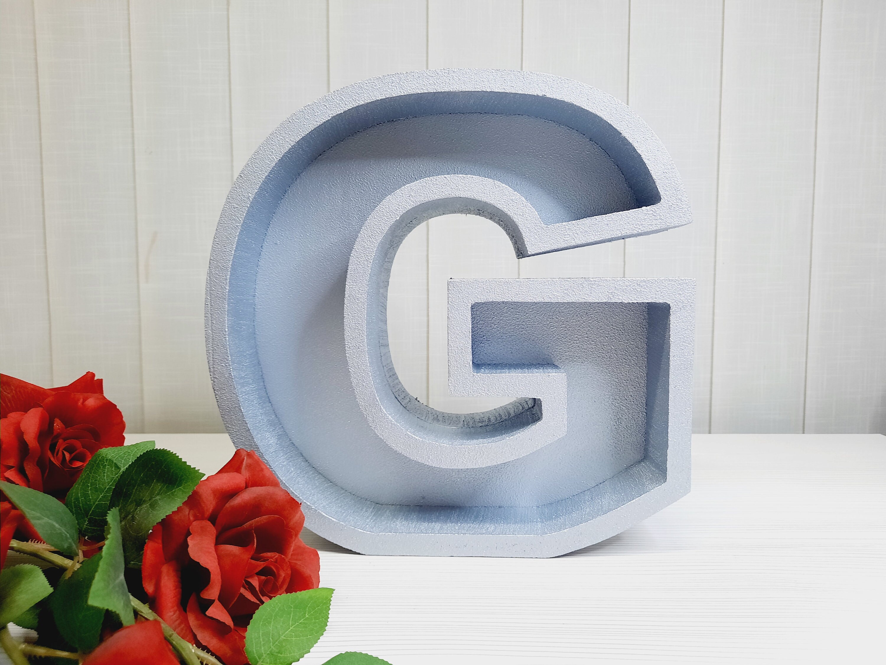 Hollow Styrofoam Fillable Letters, Silver Fillable Letters,empty Heart ...