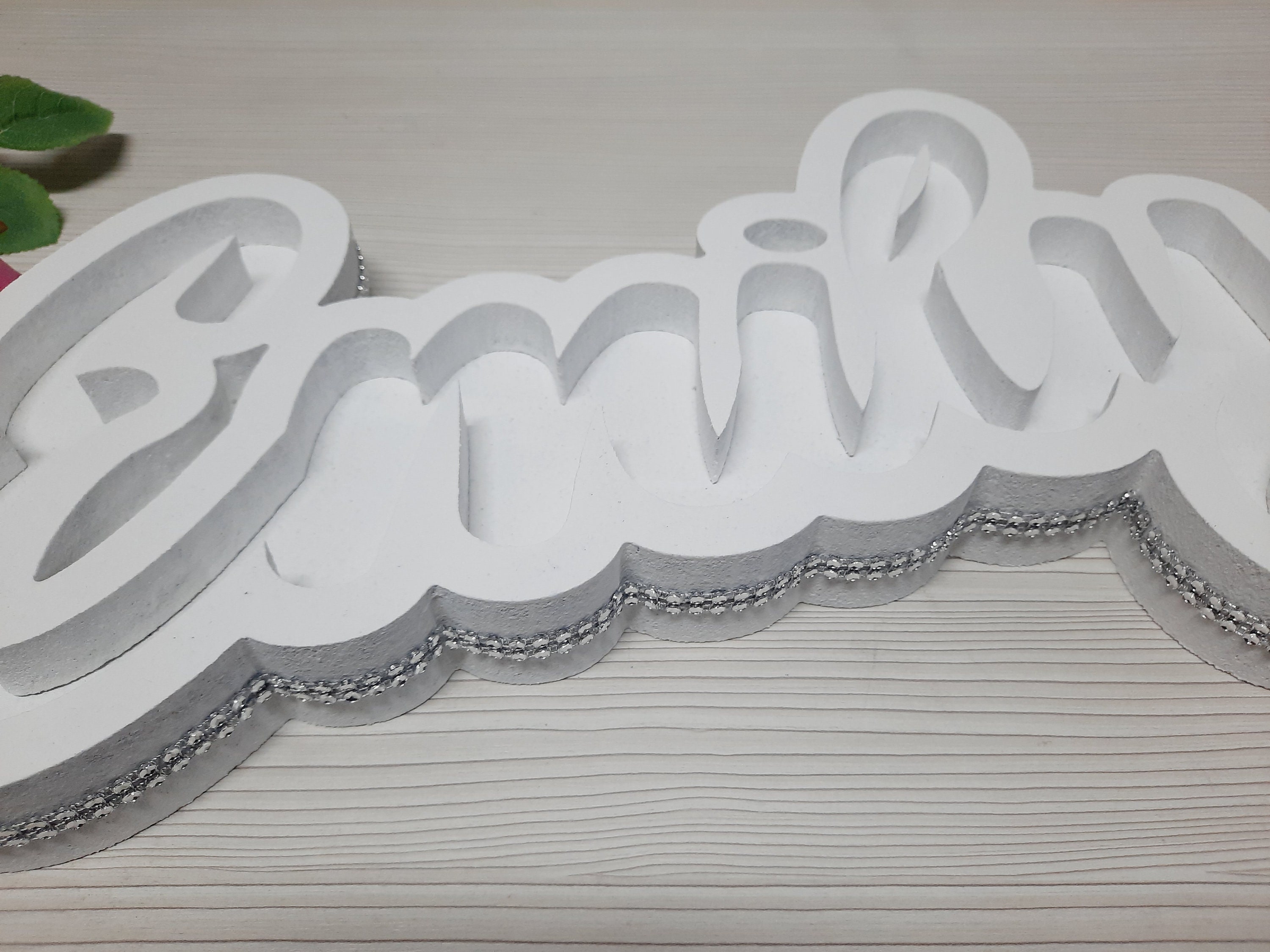 Hollow Styrofoam Fillable Name Silver Fillable Letters Empty - Etsy