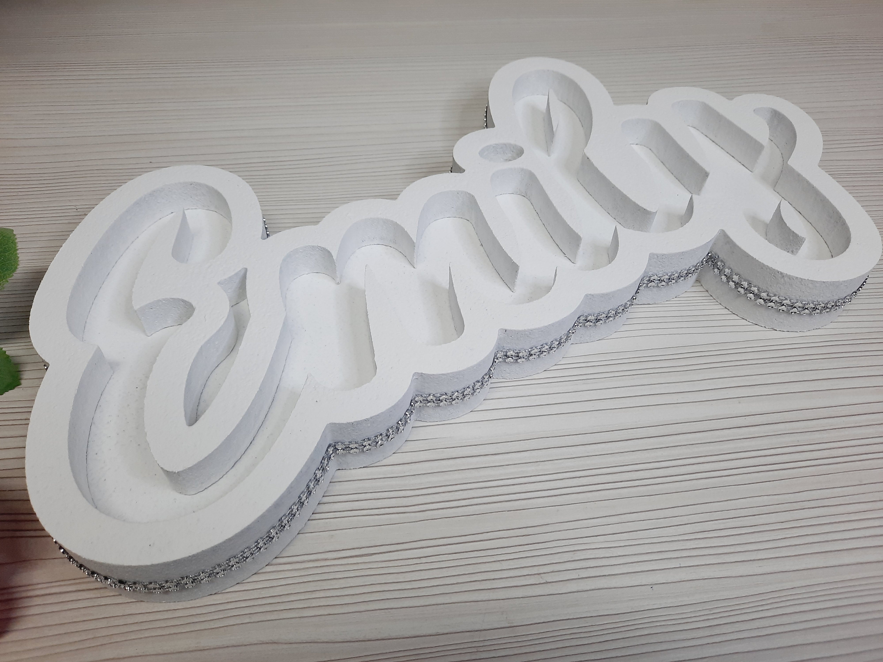 Hollow Styrofoam Fillable Name, Silver Fillable Letters, Empty Heart ...