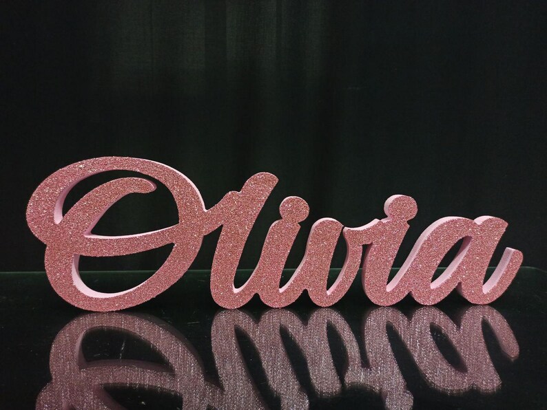 Sweet 16 Name Sign, Pink Foam Name Sign, Quinceanera Centerpiece ...