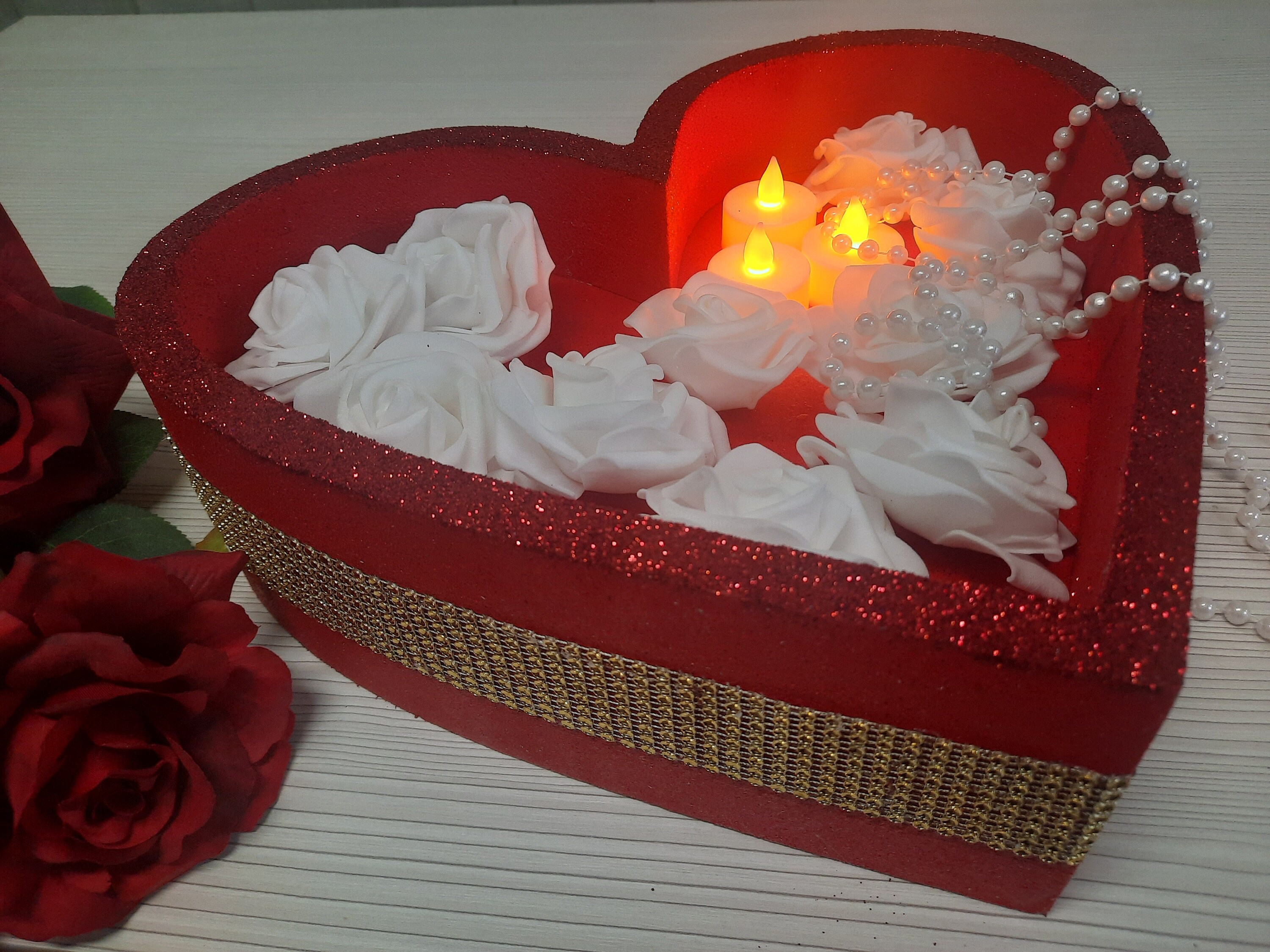 Hollow Styrofoam Fillable Heart, Fillable Heart, Empty Heart Box, Gift ...