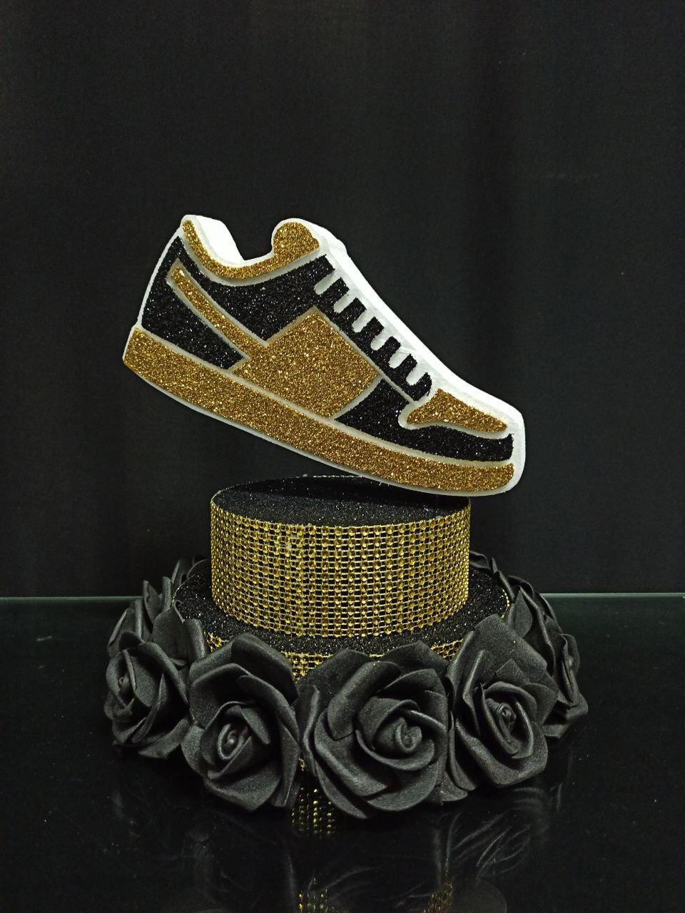 Sneaker Ball Centerpiece With Roses, Royal Blue Sneaker Centerpiece for ...
