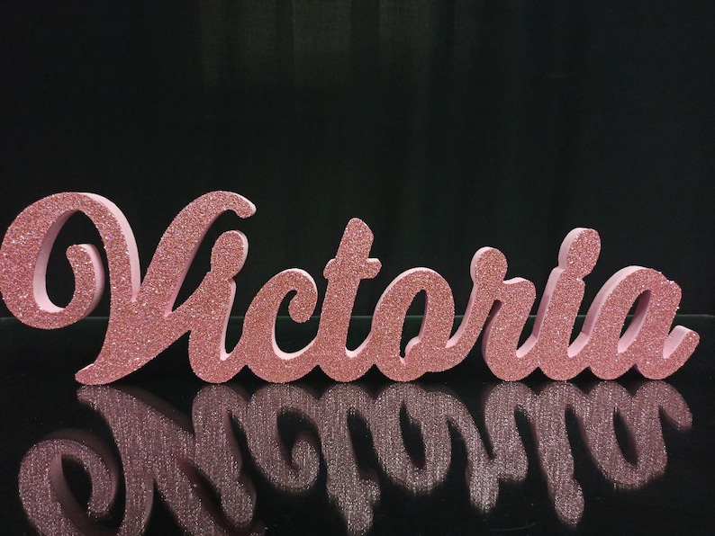 Sweet 16 Name Sign, Pink Foam Name Sign, Quinceanera Centerpiece ...