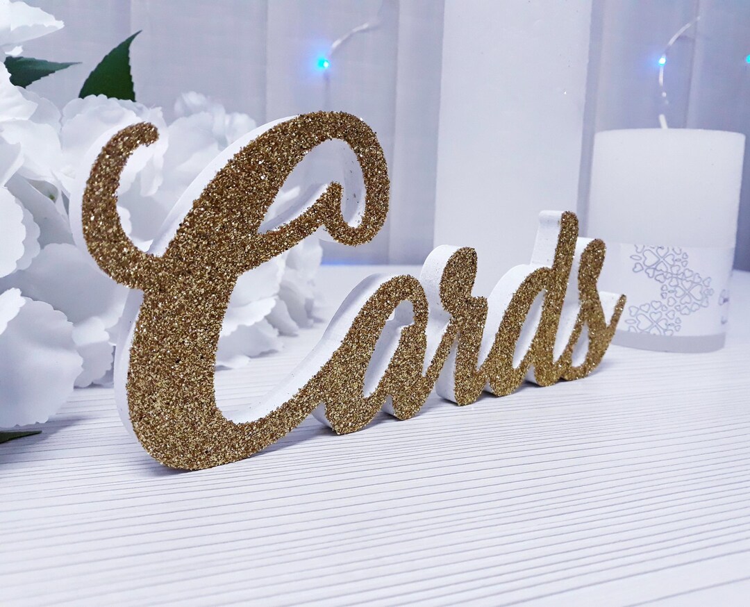 Card Sign Wooden, Wedding Cards Sign, Sign for Card Table, White Cards ...