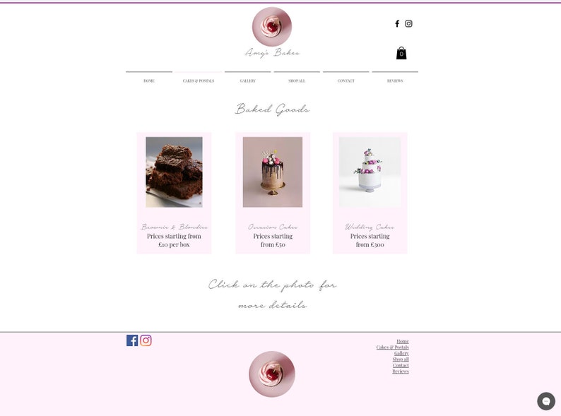 Pre-made Wix Website Cake Website Design, Pastry Shop Website Design ...