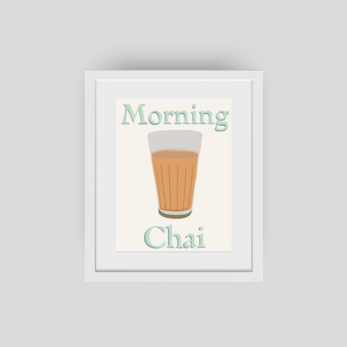 Masala Chai Indian Tea Print Masala Poster Mumbai Food - Etsy