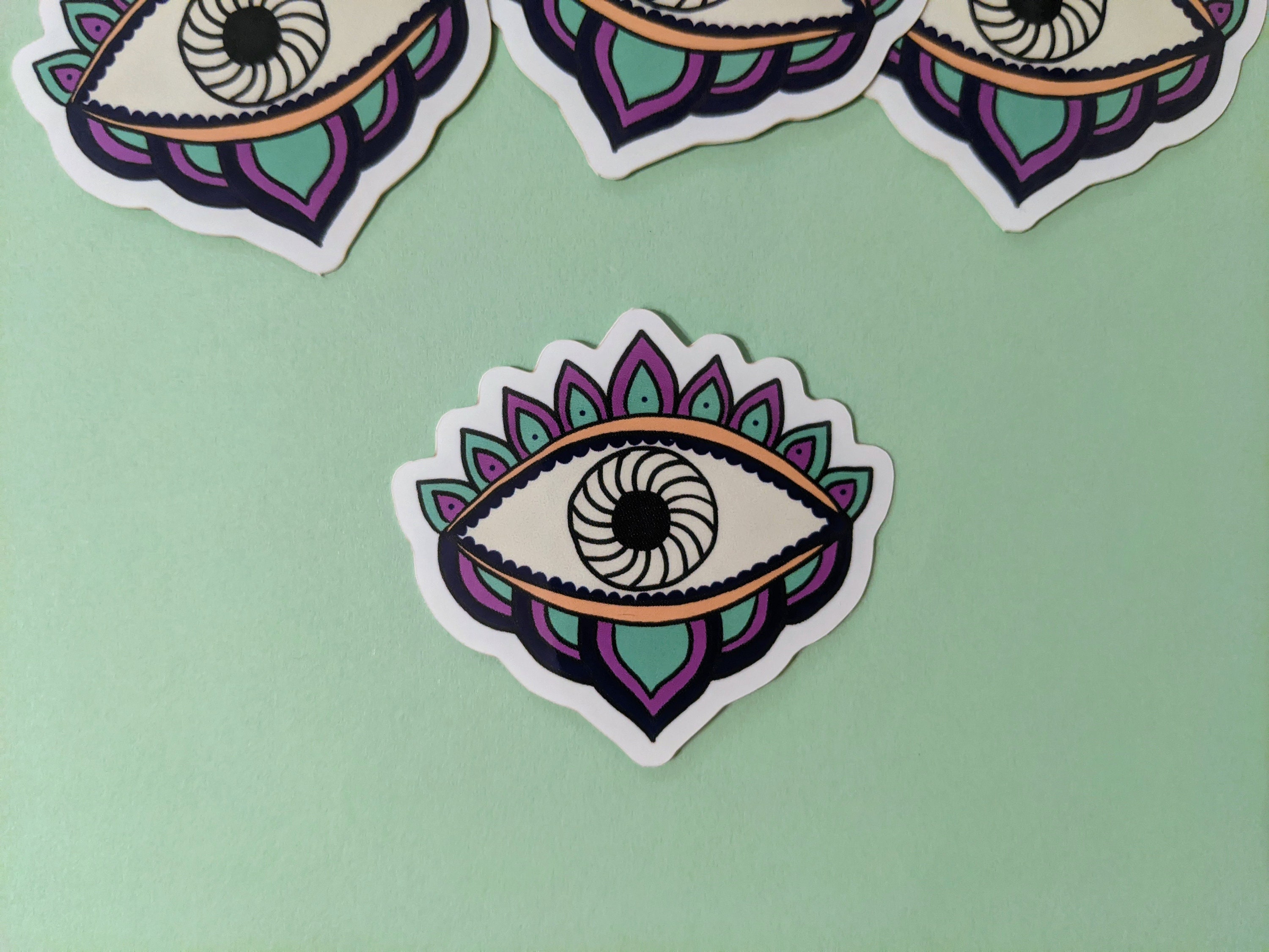 Evil Eye Sticker Laptop Sticker Witch Occult Vibes | Etsy