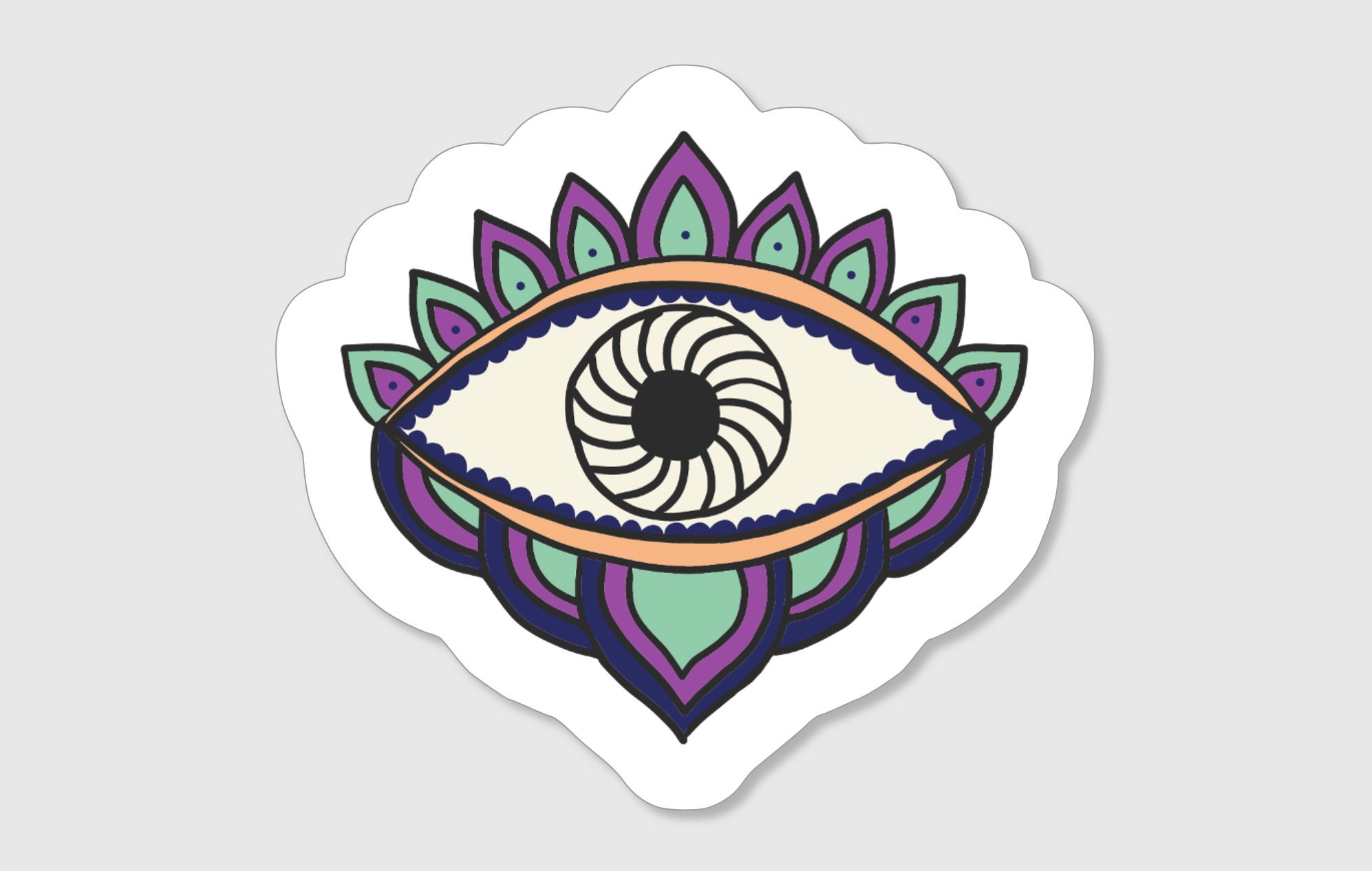 Evil Eye Sticker Laptop Sticker Witch Occult Vibes | Etsy