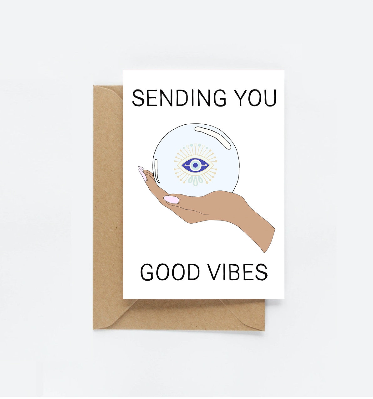 Greeting Card Good Vibes Thank You Thinking of You - Etsy