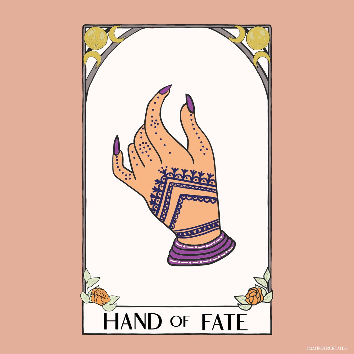 Tarot Art Print Hand of Fate Tarot Card Occult Print - Etsy