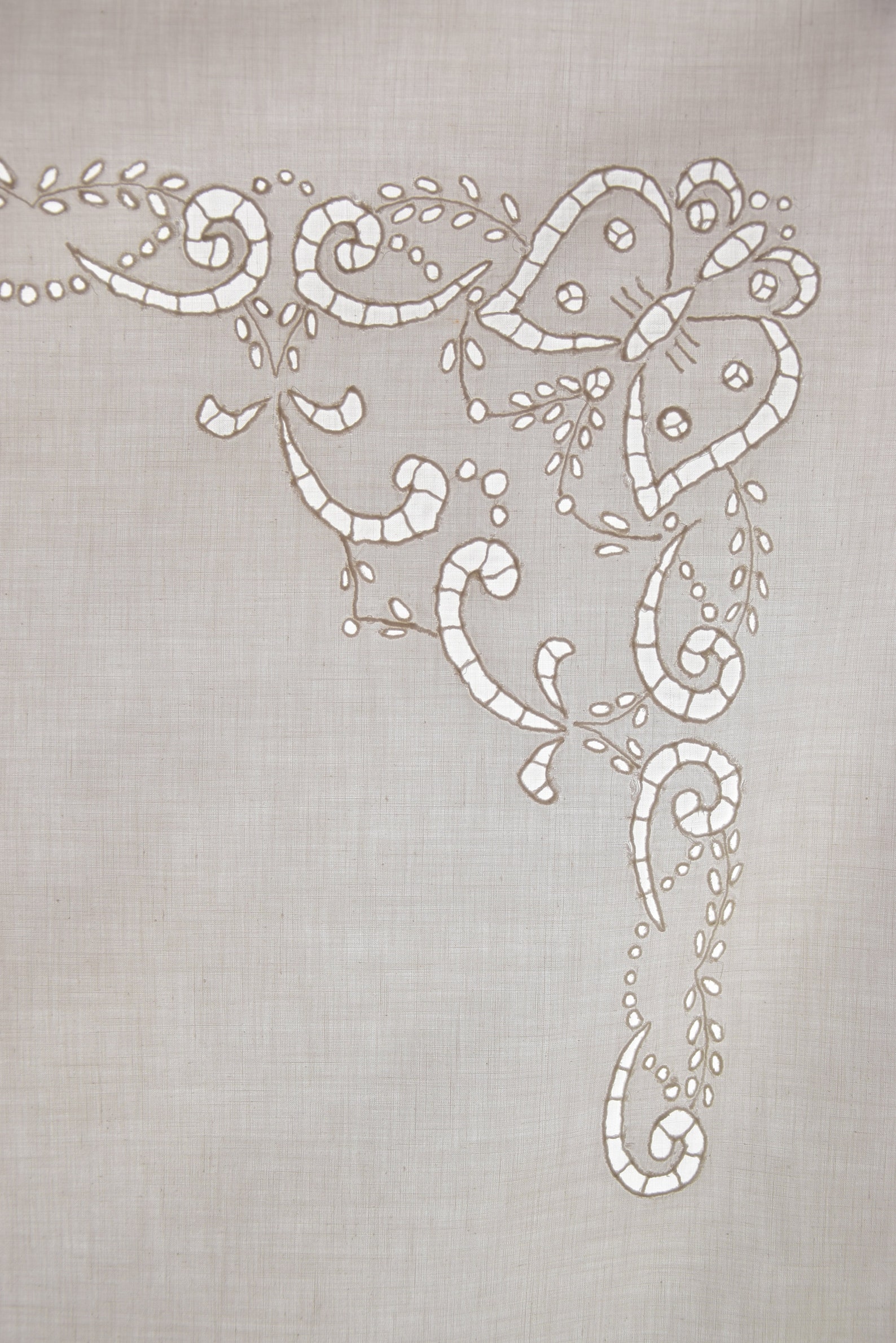 Antique French Linen Pillowcase Handmade Richelieu Embroidery Butterfly ...