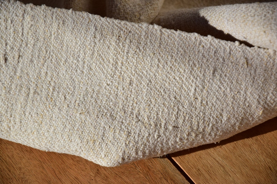 HEAVY Nubby Pure Hemp Sheet Canvas Antique Rustic Material 麻 Homespun ...