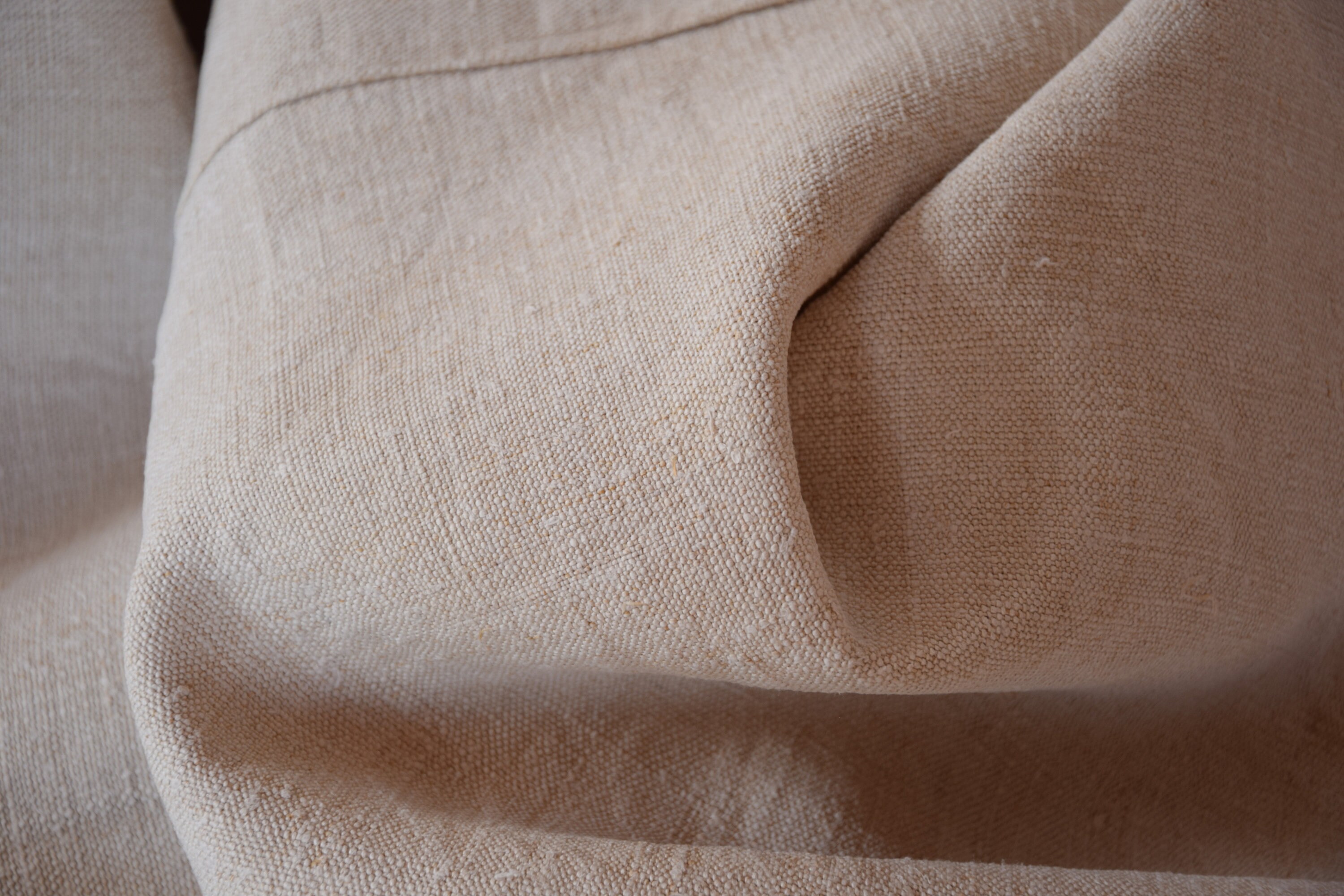 Antique Rustic Nubby French Pure Hemp Tablecloth Organic Linen Rustic ...