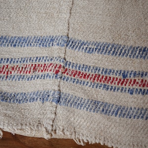 Very HEAVY Nubby Hemp Sheet Blanket Throw Canvas Antique Rustic 麻 ...