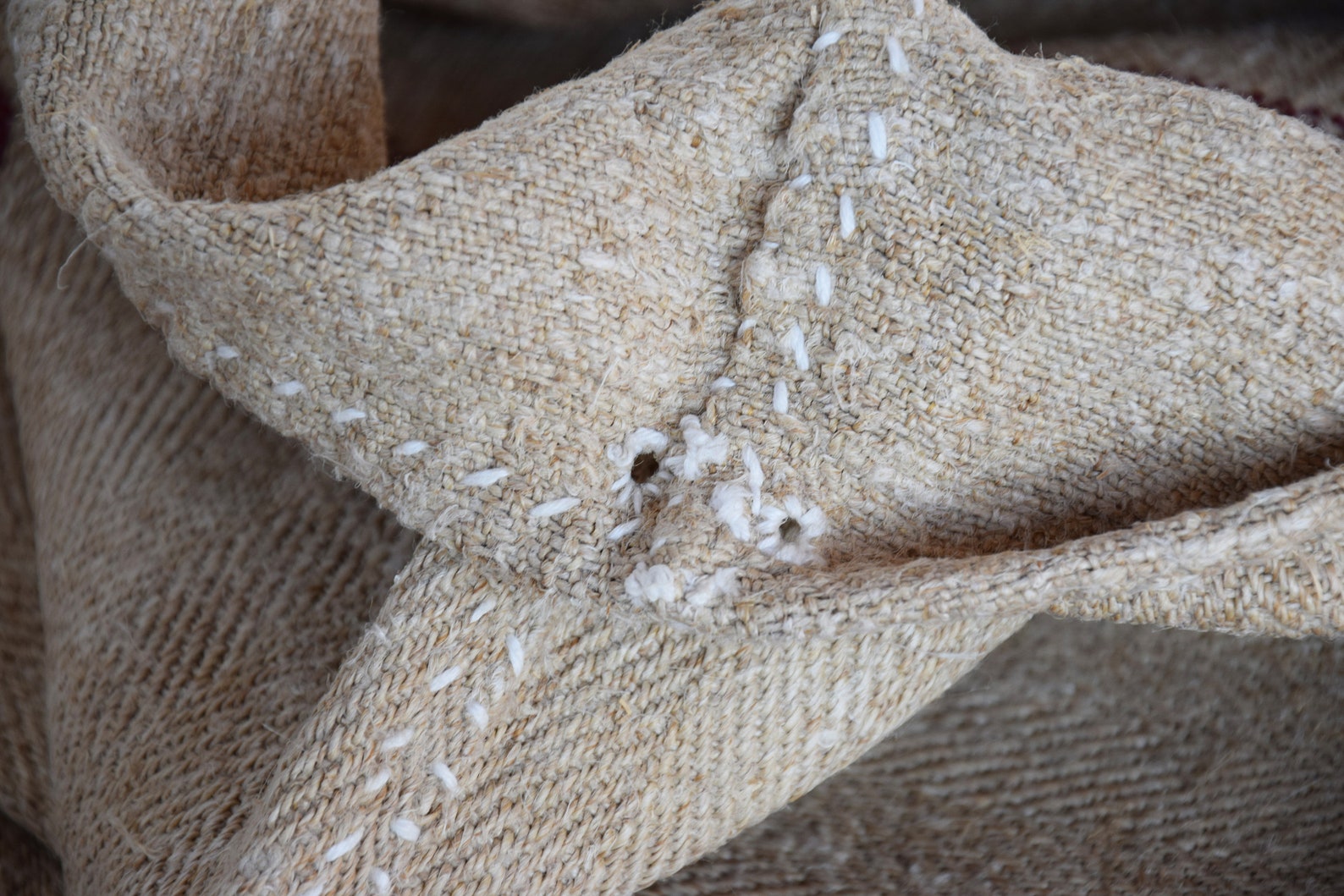 HEAVY Extra Long Antique Grainsack Rustic Hemp Grain Sack Homespun Feedsack Vintage Bag ...