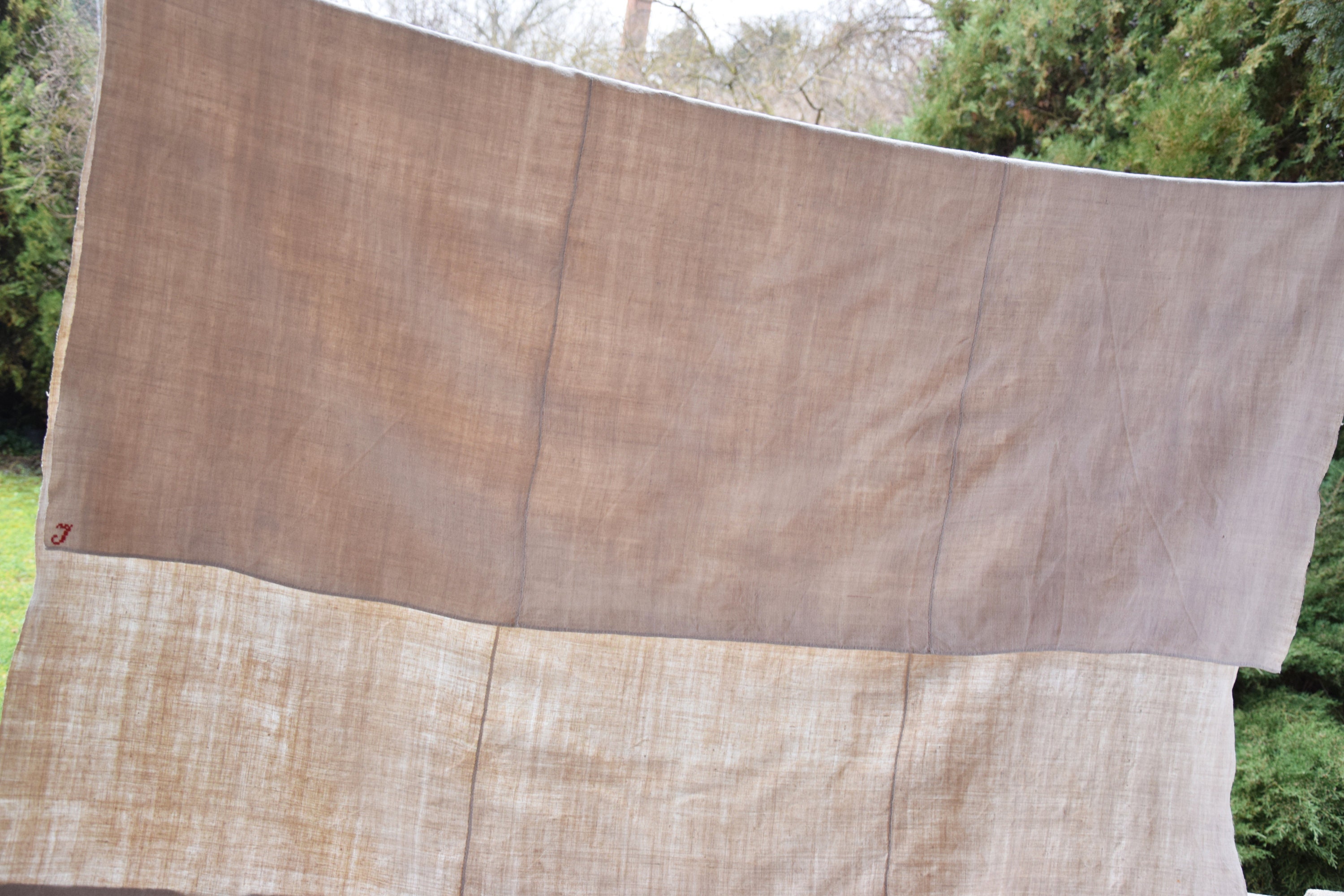 Extra Wide Pure Hemp Sheet Antique Rustic Material 麻 Homespun J ...