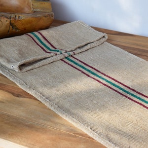 HEAVY Extra Long Antique Grainsack Rustic Hemp Grain Sack Homespun ...