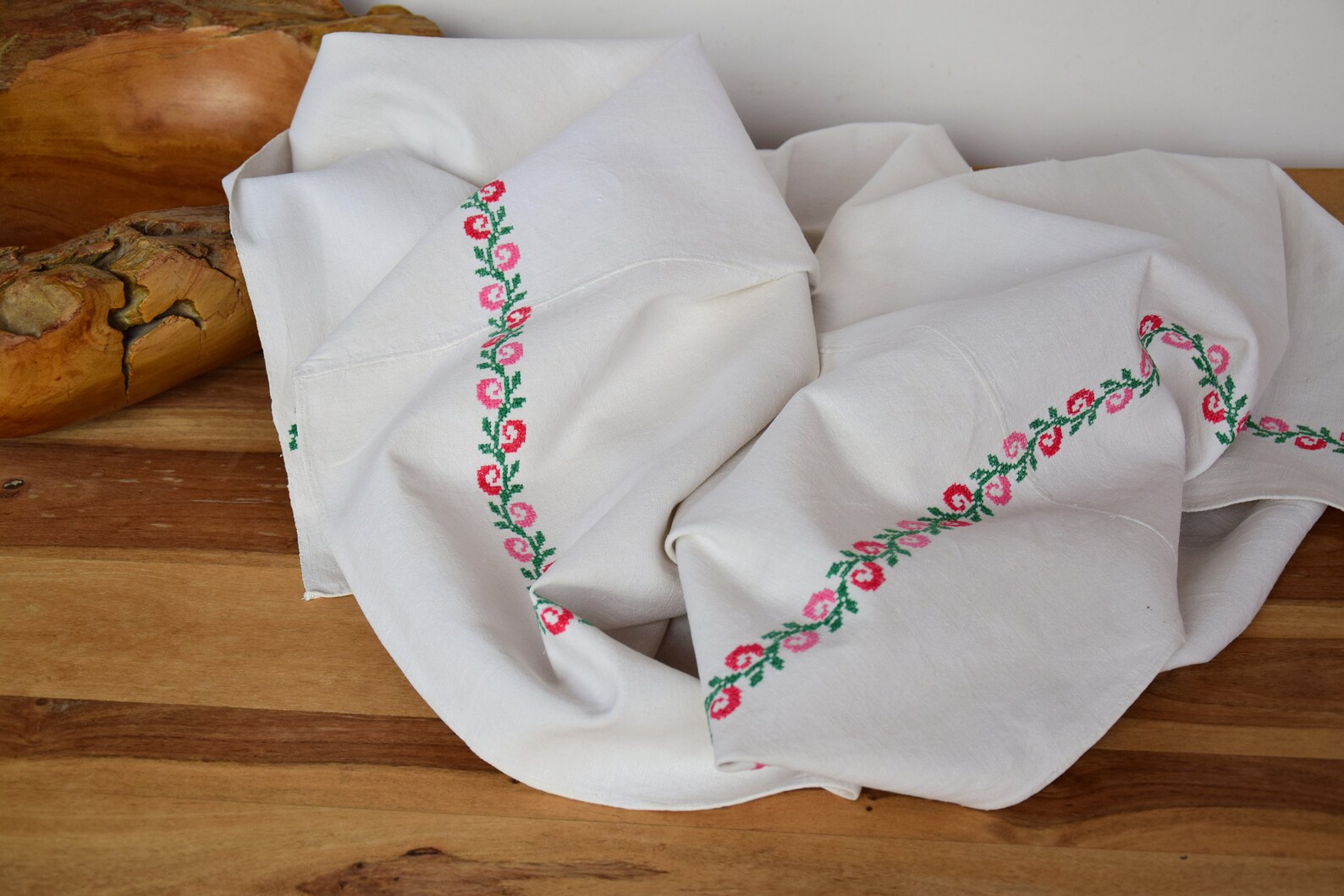 Antique Pure Linen Tablecloth Vintage Hungarian Rustic Homespun ...