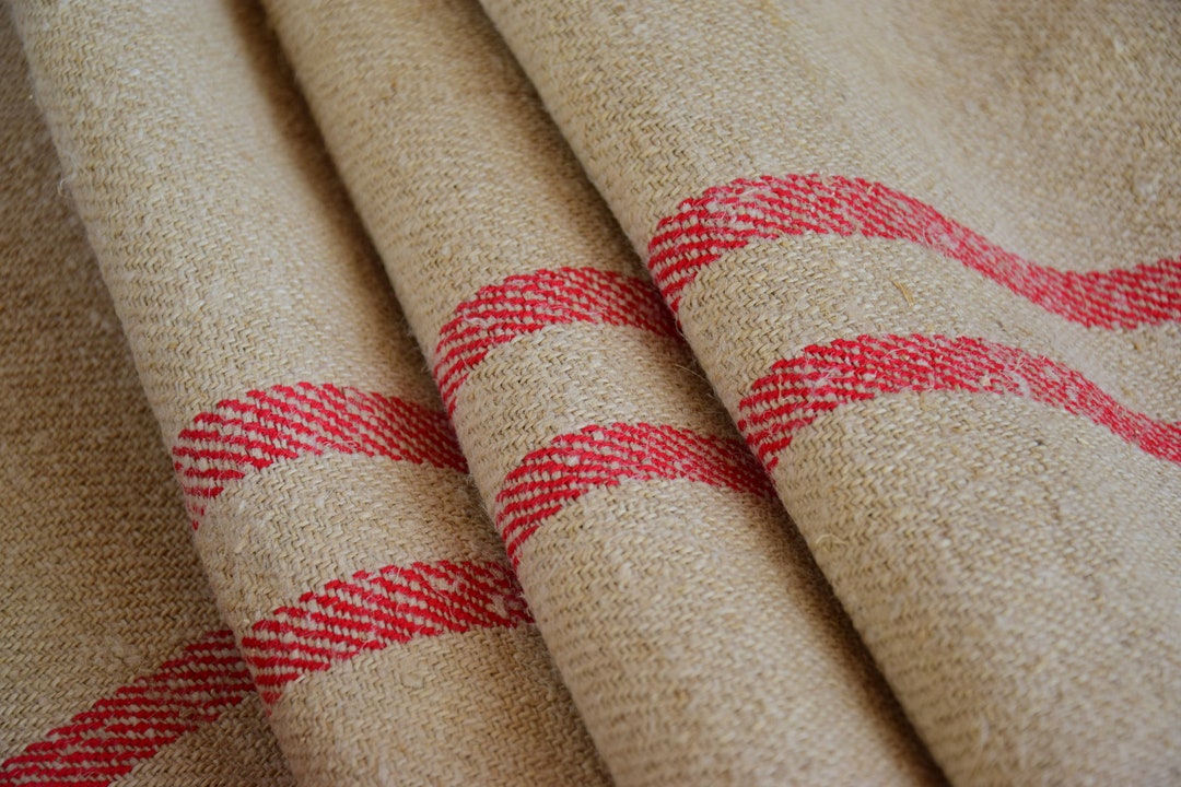 3 Yards price/bolt Red Stripes Christmas Antique French Rustic Bolt ...