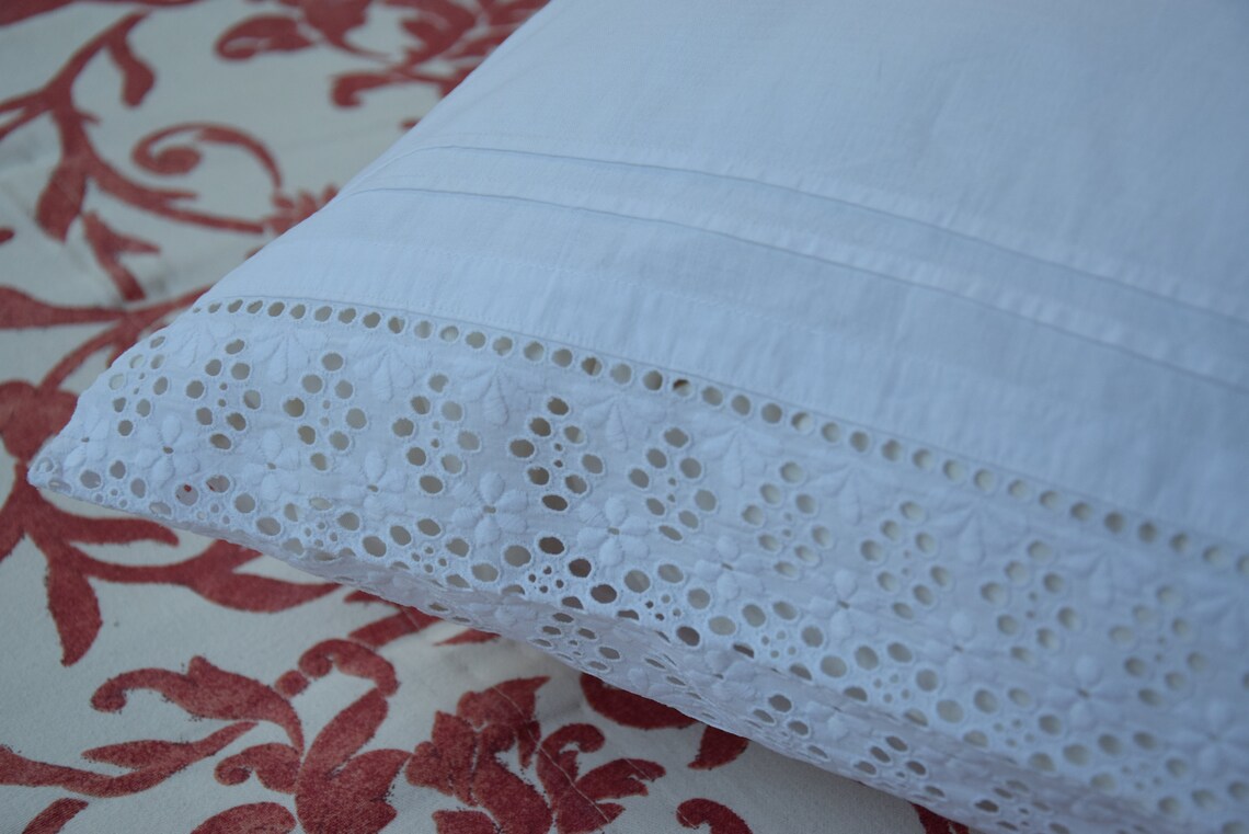 Antique French Pillowcase Handmade Richelieu Madeira - Etsy