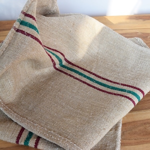 HEAVY Extra Long Antique Grainsack Rustic Hemp Grain Sack Homespun Feedsack Vintage Bag ...