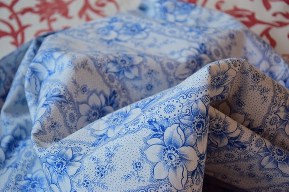 Antique Blue Flower Pattern Duvet Cover Rustic Beddings - Etsy