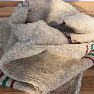 HEAVY Extra Long Antique Grainsack Rustic Hemp Grain Sack Homespun ...