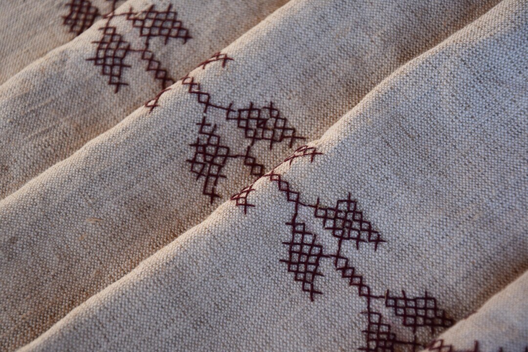 Extra Long PAIR Antique Grainsack Rustic Hemp Grain Sack Homespun ...