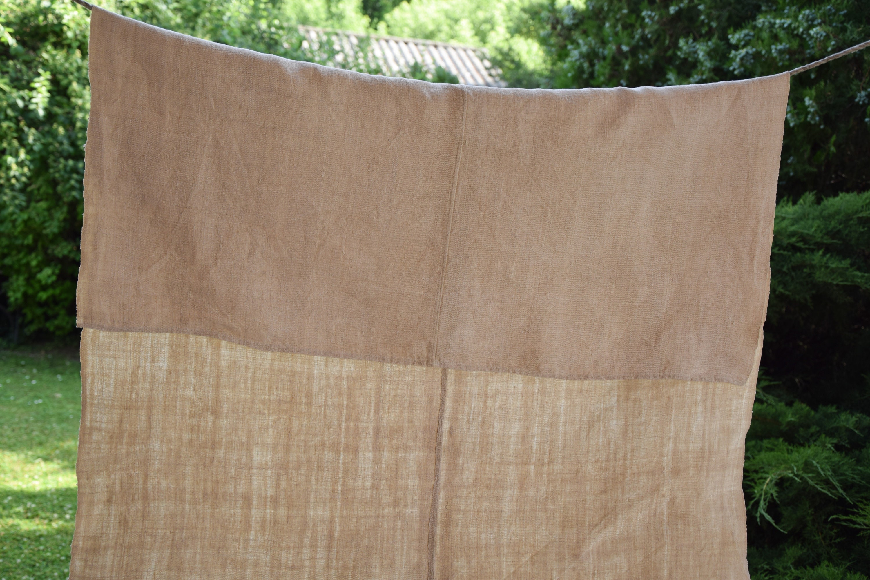 Antique Rustic Nubby French Pure Hemp Tablecloth Organic Linen Rustic ...