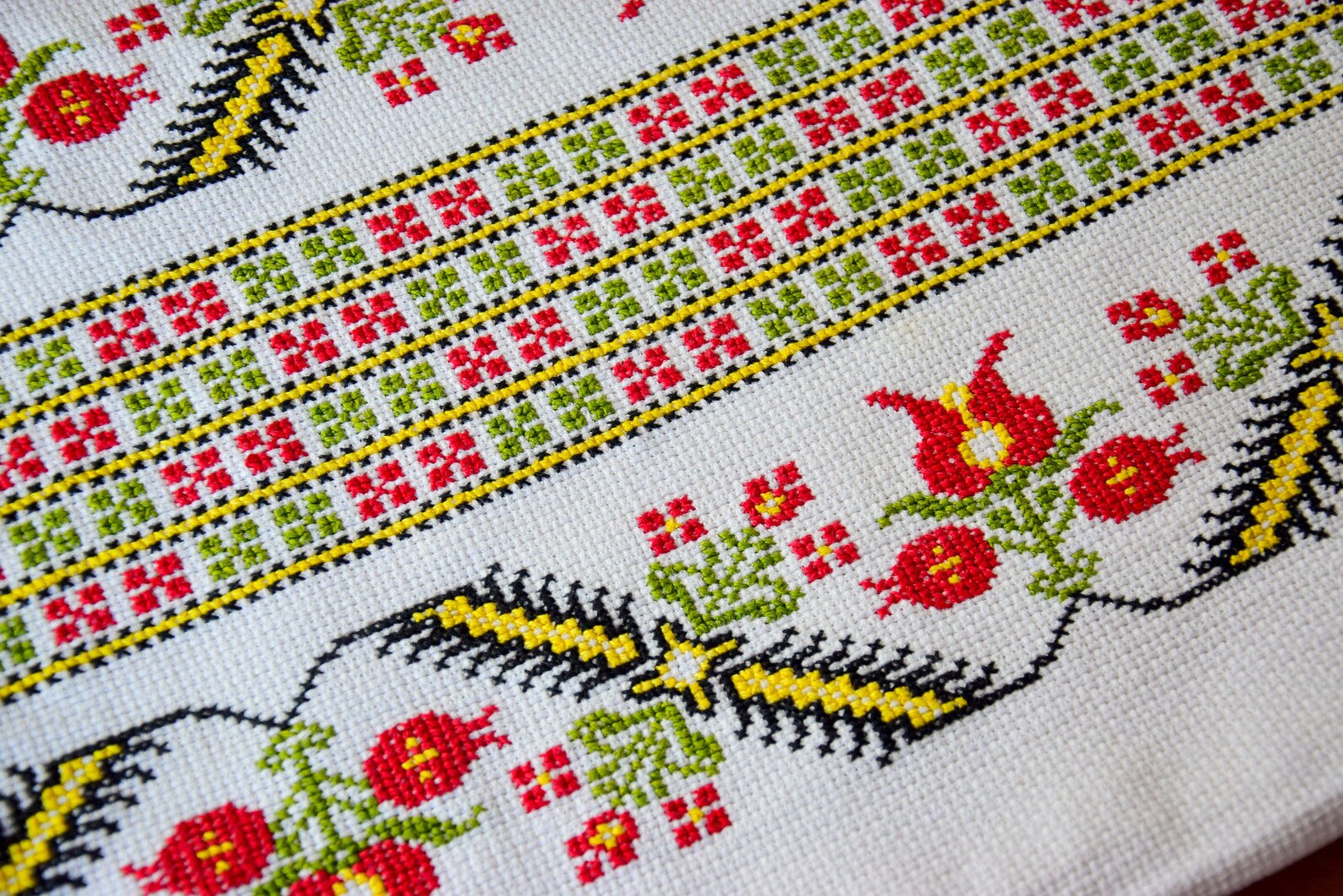 Antique Authentic Vintage Hungarian Handmade Embroidered Pillowcase ...