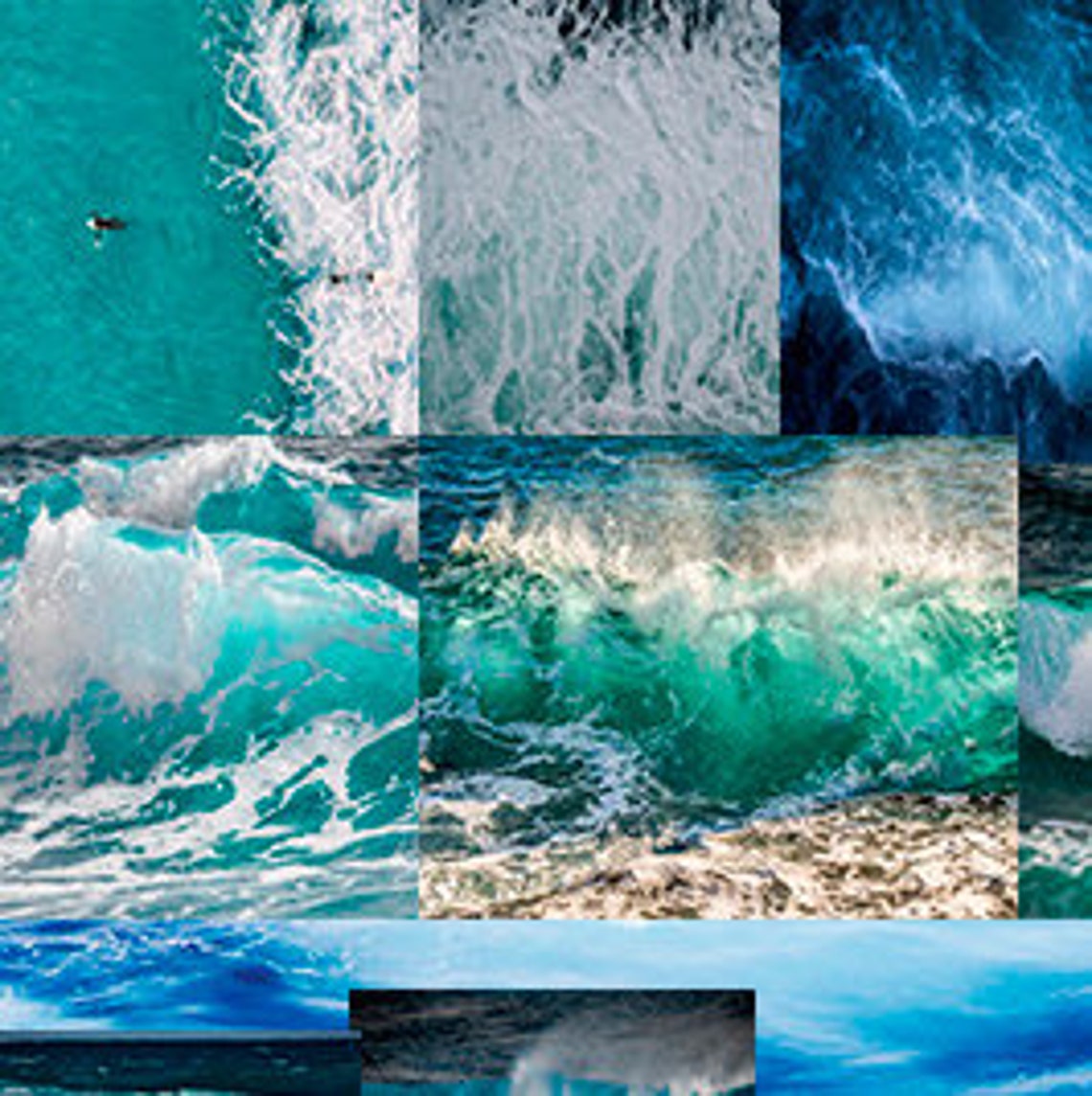 Ocean wave 38 pcs aesthetic photo wall collage kit Instant | Etsy