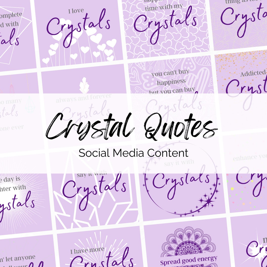 Graphics for Crystal Sellers, Ready Made Posts, Instagram Content, 24 ...